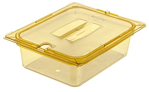 Carlisle FoodService Products 10421B13 StorPlus High Heat Food Pan, 4" Deep, Half Size, Amber