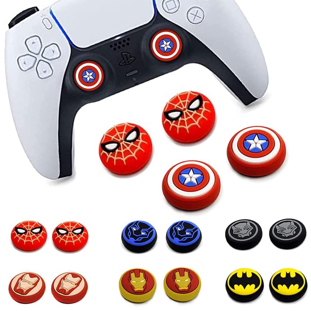 4PCS Analog Thumb Grip Cover, Dualsense Wireless Controller Game Remote Joystick Cap, Magical Non-Slip Silicone Grip Protective Cover, Suitable for PS5/PS4/Xbox one/360/NS PRO