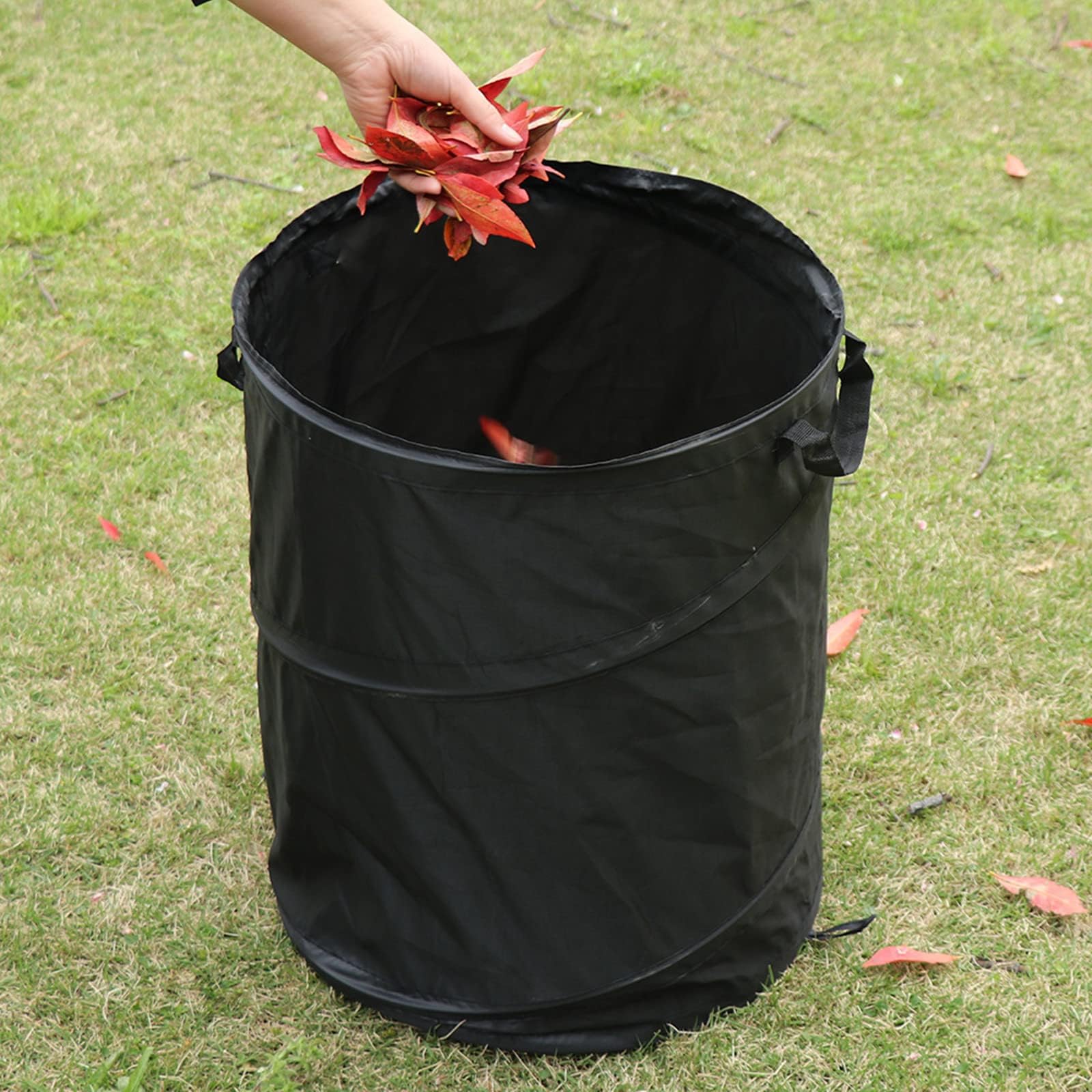 ANTING PRODUCTS 10 Gallon Camping Trash Can,Camping Trash Can Collapsible, Pop up Trash Can for Camping, Travel, Outdoor,Home,Black Color