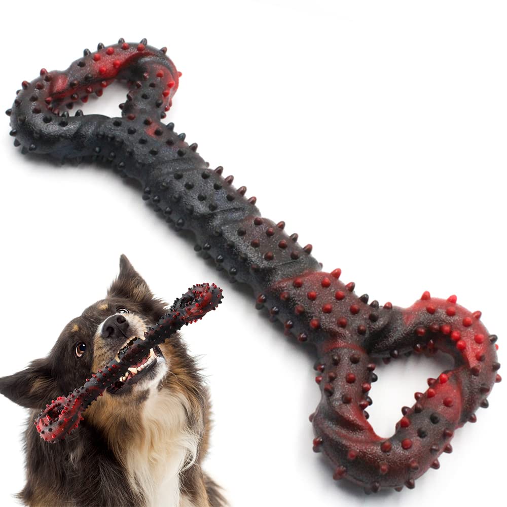 AMOMI PET Dog Toys for Aggressive Chewers Large Dog Toys with Convex Design Natural Rubber Tug-of-war Toy for Energetic Dogs Medium Large Dogs Tooth Clean