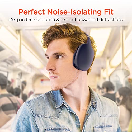 HyperGear Bluetooth Wireless Headphones with Built-in Mic & Controls, Over Ear Noise Isolating Fit Headphones & Memory Foam Ear Cup + Quick paring for Travel, Home Office, Online & More [Blue] 15611