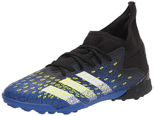 adidas Turf Predator Freak .3 Soccer Shoe (boys) Black/White/Solar Yellow 5.5 Big Kid