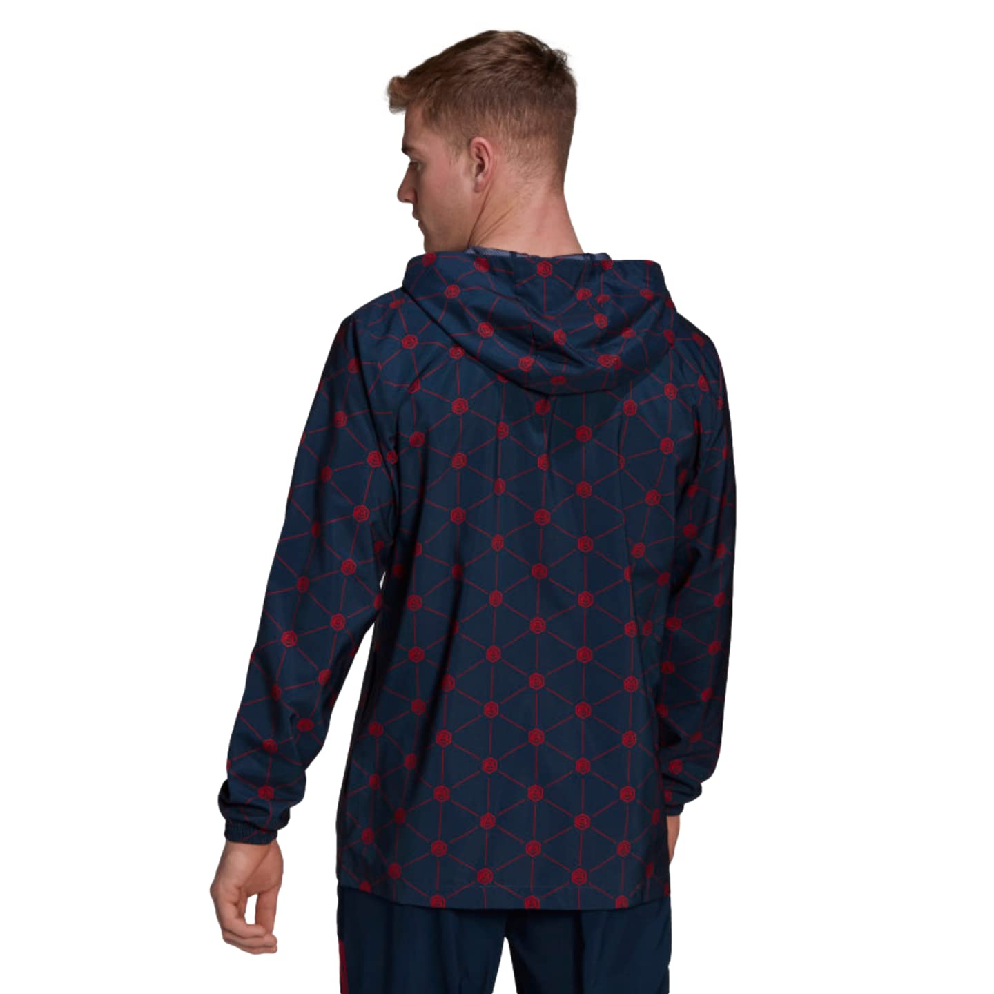 adidas Men's Soccer Arsenal Q2 Windbreaker Jacket (as1, alpha, x_l, regular, regular, X-Large)
