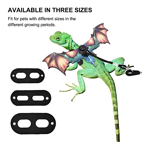 Bearded Dragon Leash, Adjustable Portable Reptile Leash with Cool Wings for Gecko, Bearded Dragon, Chameleon, Iguana, Hamster, Guinea Pig (S+M+L)