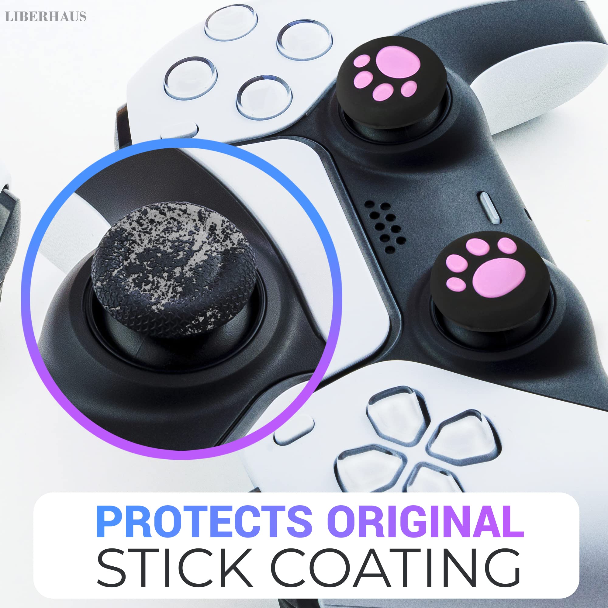 4Pcs Cat Paw Pink Ps4 Thumbstick Grips - Switch Thumb Grips Ps3 Controller Grips Switch Joystick Caps Ps4 Thumb Grips Xbox Joystick Grips - Xbox 360 Thumb Grips Ps4 Controller Joystick Grips