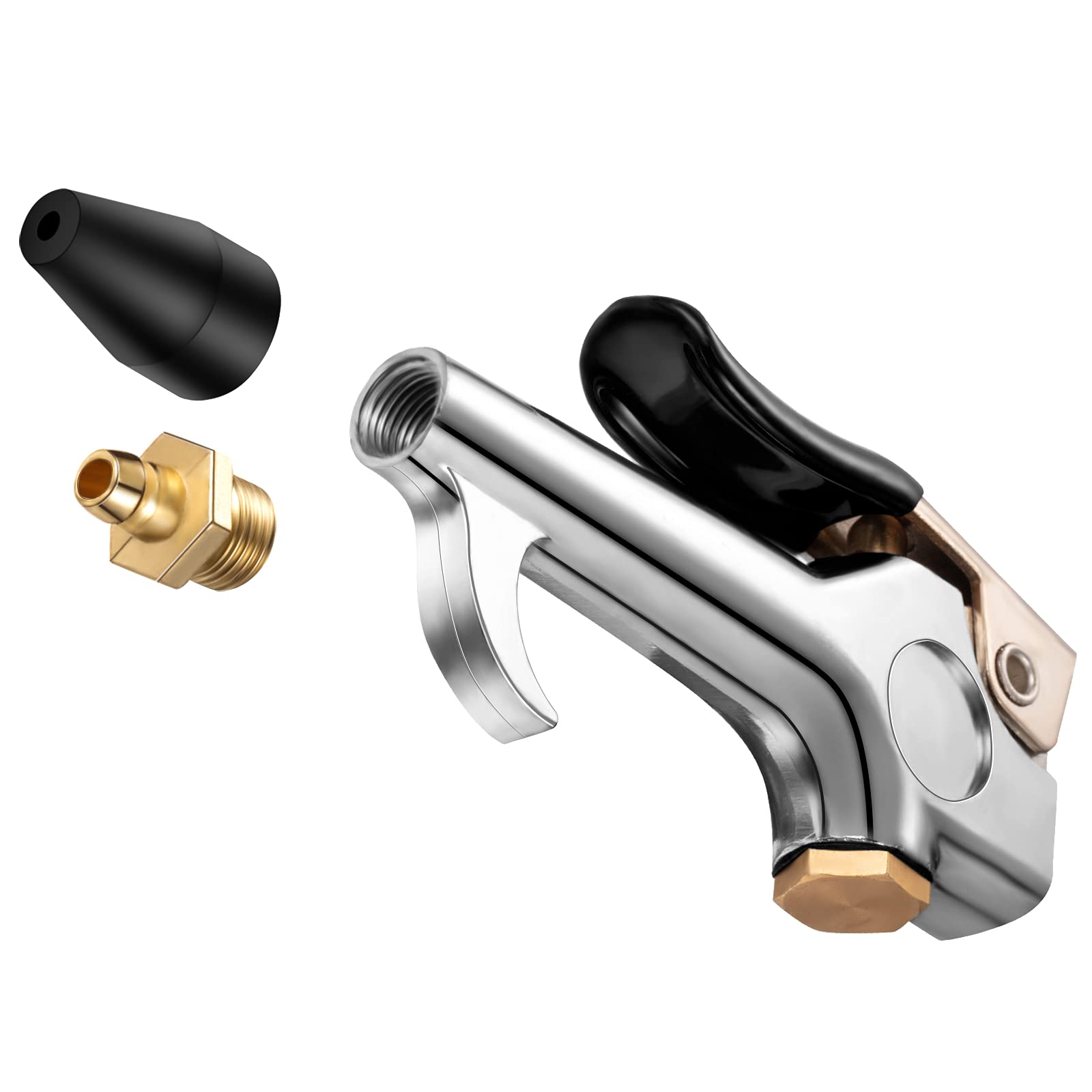 8 Pieces Air Blow Tools Adjustable Air Nozzle Blow Tool Air Compressor Flow Nozzle Air Compressor Accessories for Industrial Household Air Blow Compressor