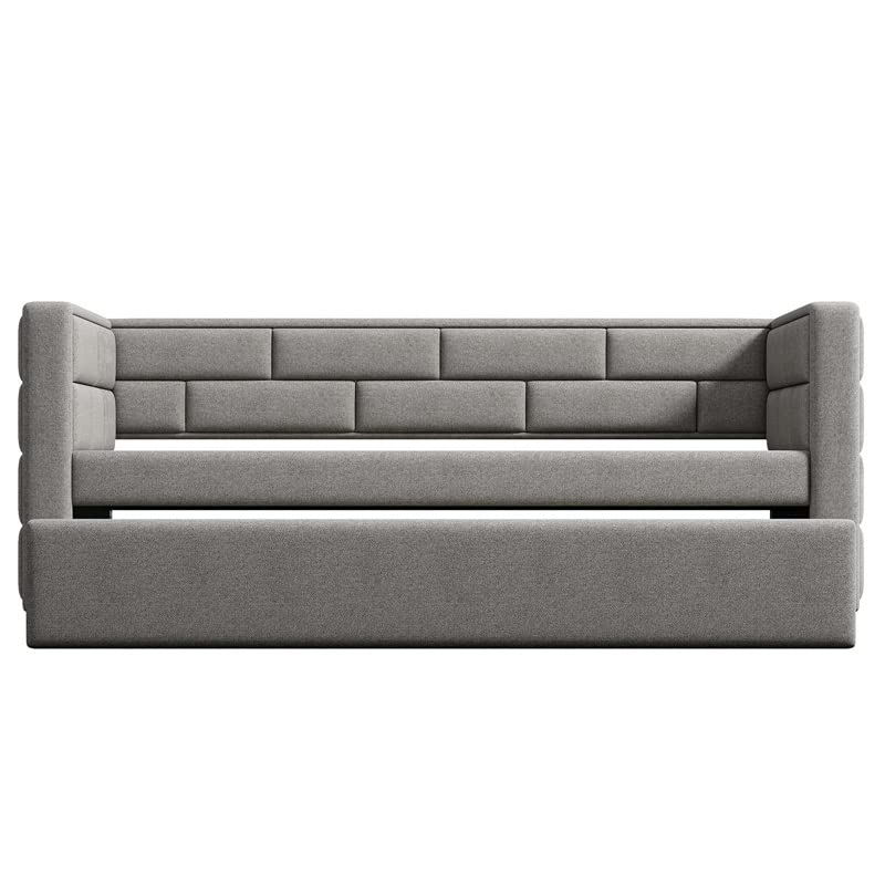 n/a Twin Size Bed Frame for Living Room Daybed with Trundle Upholstered Daybed Home Furniture Moder