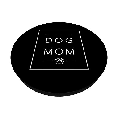 Rescue Dog Mom, Dog Lover Paw Print PopSockets Swappable PopGrip