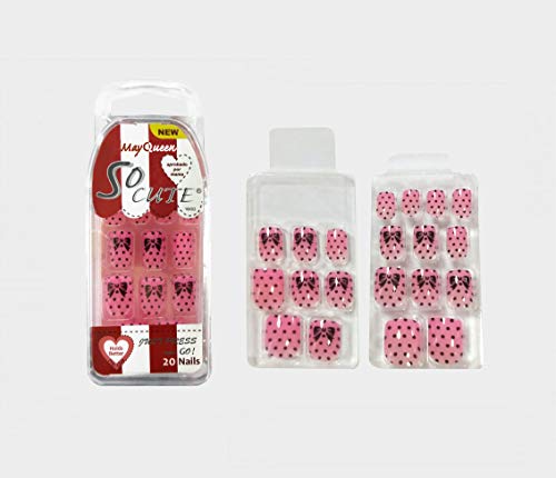 Beautia 3 Pack 60Tips So Cute Junior False Fake Design Nails, Sticker Nail for Kids
