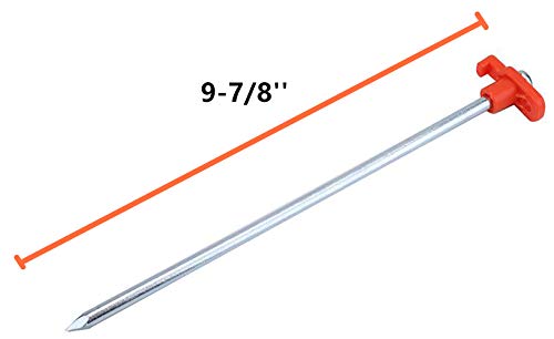 Yesland 20 Pack Tent Stake, 9-7/8 Inch Galvanized Non-Rust Camping Family Tent Pop Up Canopy Stakes