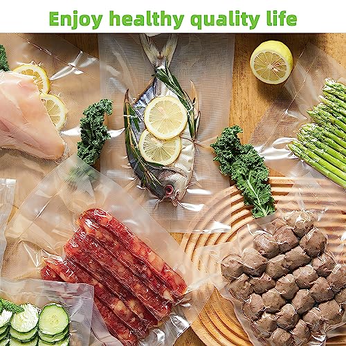Elegant Choise Vacuum Sealer Bags,2 Pack 8"x200" and 11"x200" Commercial Grade Bag Rolls,BPA Free,Great for vac storage, Meal Prep or Sous Vide Cooking (clear)