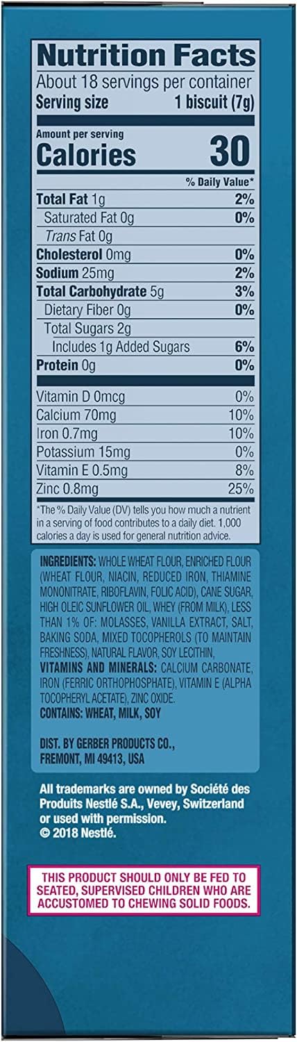 Gerber Lil' Biscuits Vanilla Wheat (Pack of 6)
