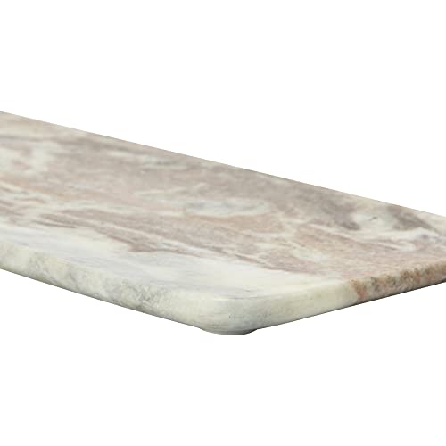Bloomingville Modern Marble Serving, White Cutting Boards, 12" L x 6" W x 1" H, Brown & White