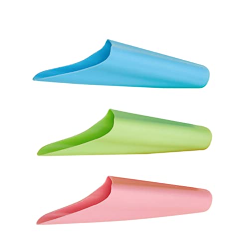 Amosfun 3pcs Gardening Shovel Cup Plastic Bucket Shovel Bonsai Soil Scoops for Home Succulent Planting Measuring Spoon Tool (Blue Pink Green)