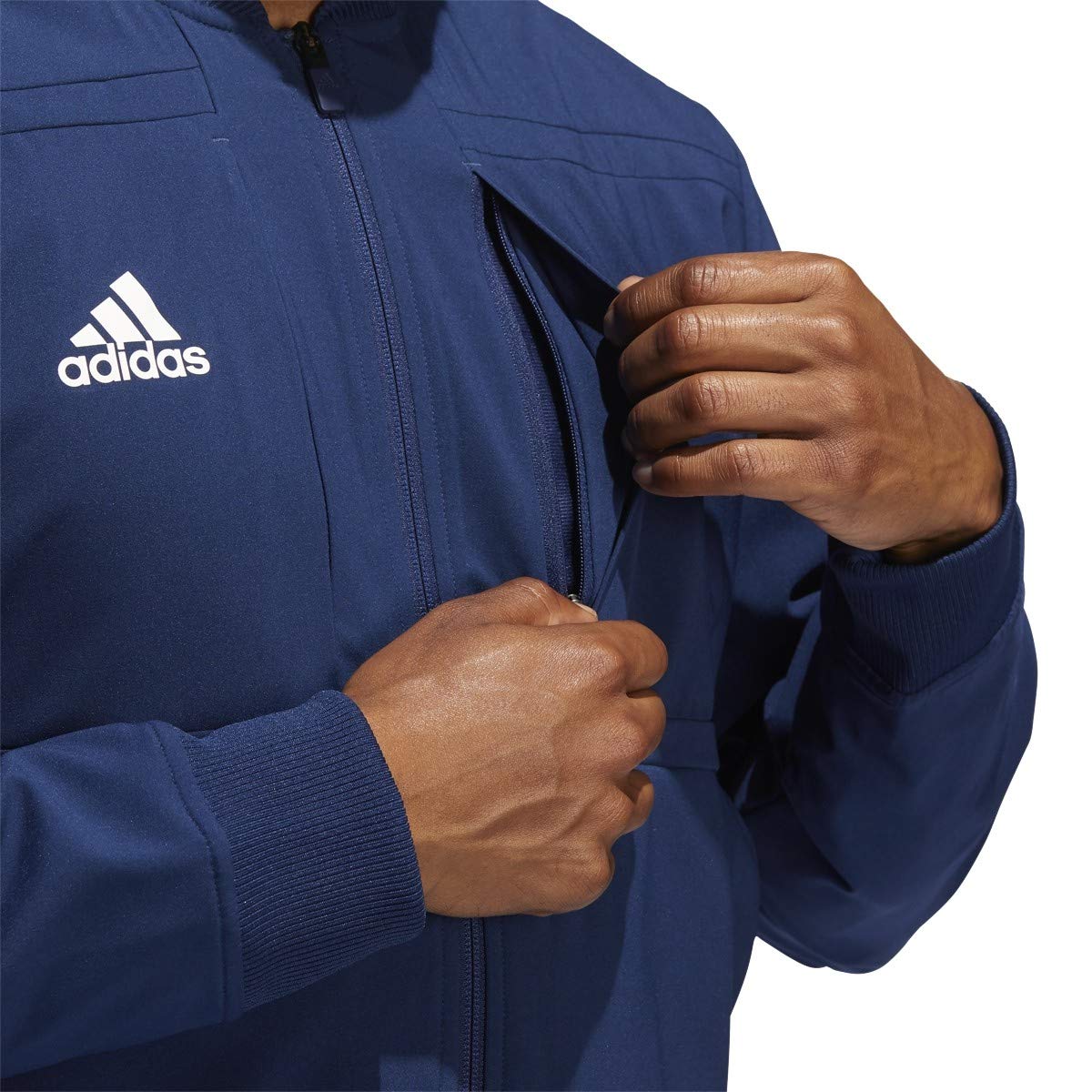 adidas Urban Bomber Jacket - Men's Casual 5XL Team Navy Blue/White
