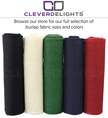 CleverDelights 9" Green Burlap Roll - Finished Edges - 5 Yards - Jute Burlap Fabric
