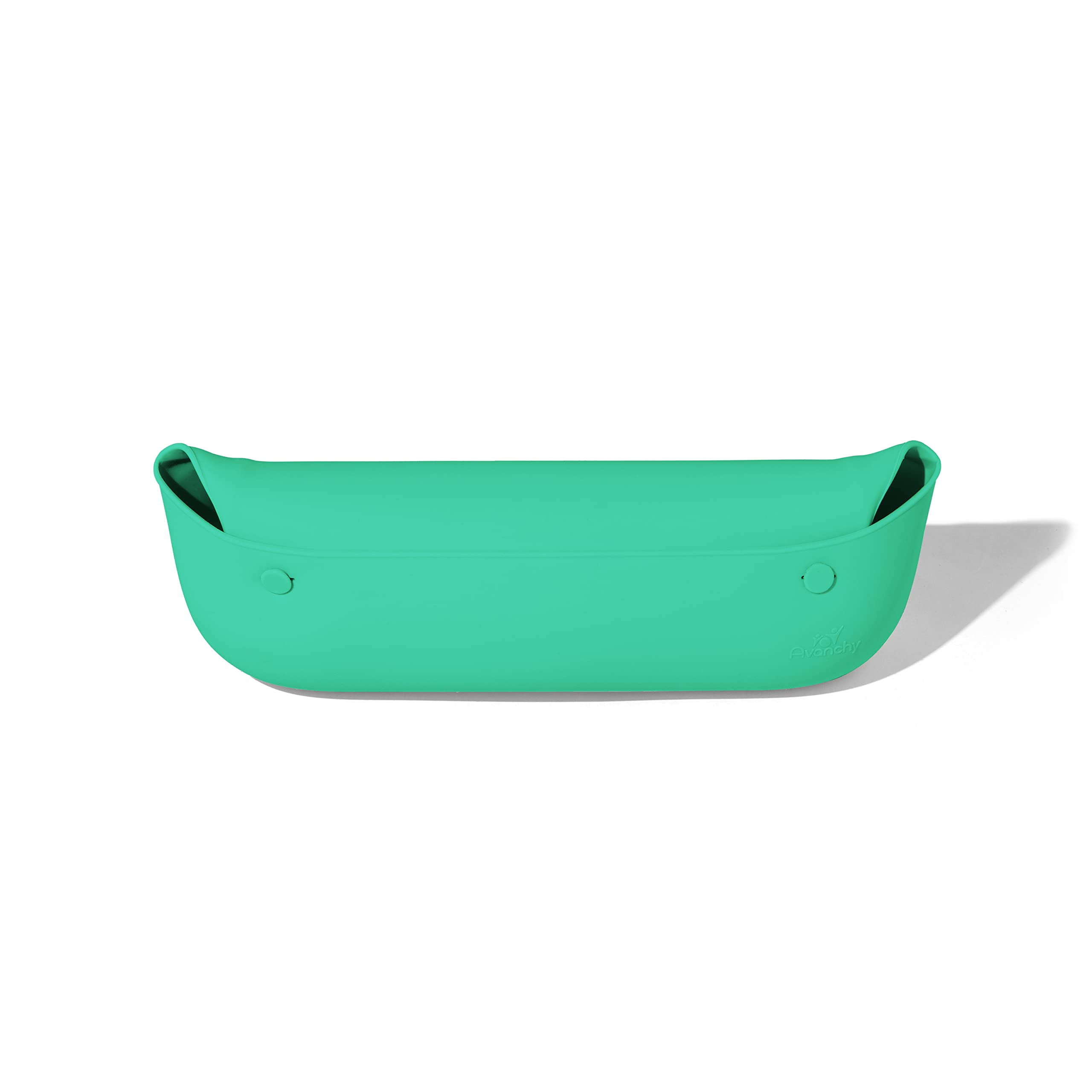 Avanchy Silicone Baby Bibs, Waterproof, Adjustable, BPA Free, Soft Unisex Set for Toddlers with Matching Spoon, Green