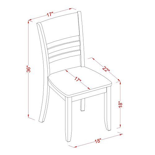 East West Furniture Capri 6 Piece Kitchen Table & Chairs Set Contains a Rectangle Table and 4 Dining Room Chairs with a Bench, 36x60 Inch, Cappuccino