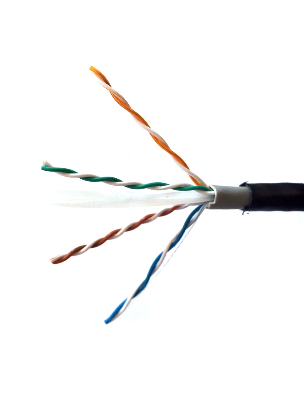 Five Star Cable Cat6 Outdoor 1000 Ft. 23AWG Double Jackets Direct Burial Underground Weather Waterproof UTP Ethernet Router Bulk Cable - Black
