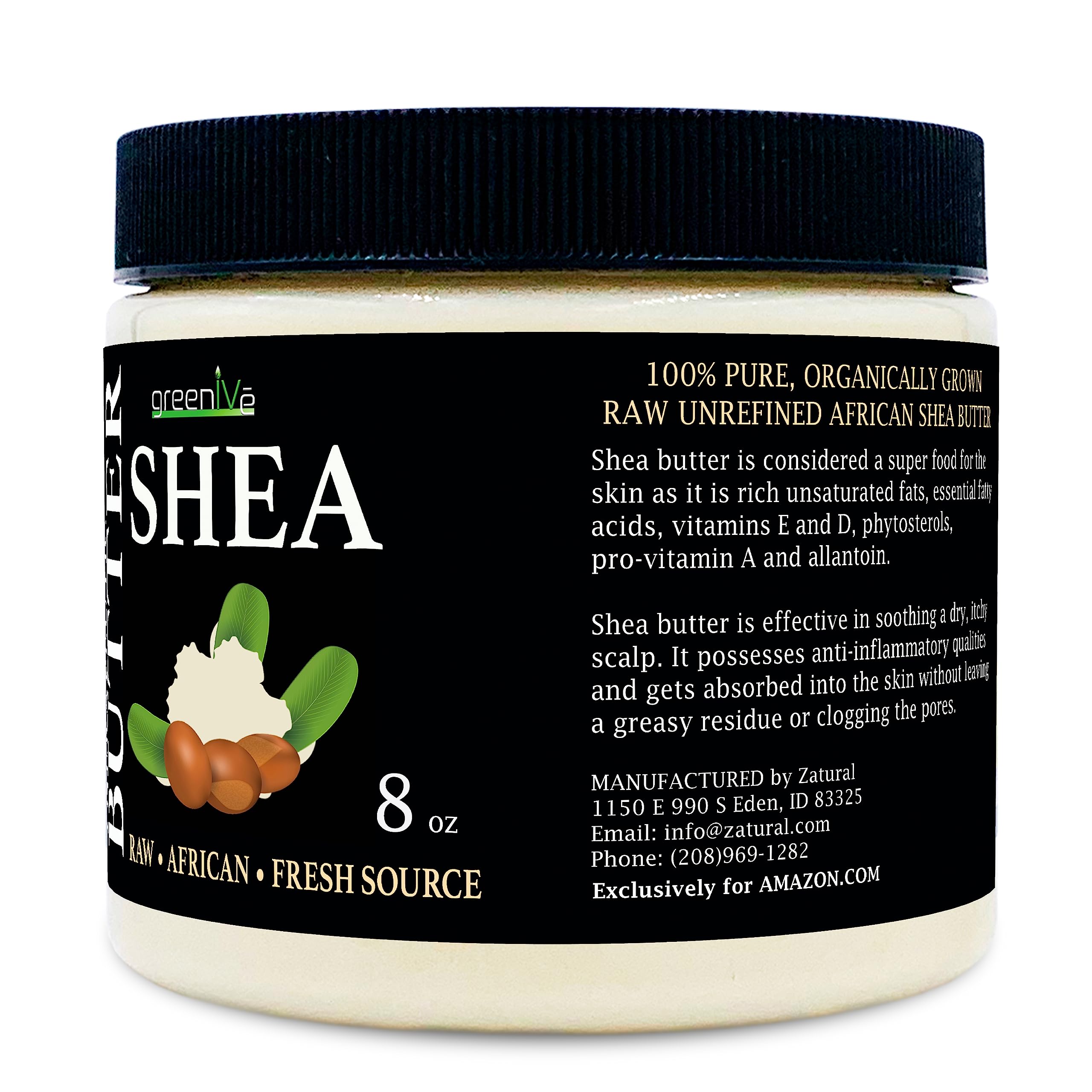 GreenIVe Shea Butter Raw 100% Pure Organically Grown Ivory Shea for Moisturizing or DIY Butters, Lotions, Soaps.