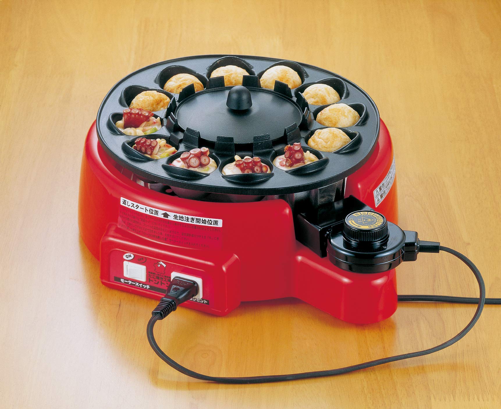 AUTOMATIC ELECTRIC JAPANESE TAKOYAKI GRILL PAN 12 HOLES 100 V OCTOPUS BALLS [JAPAN] by Sugiyama