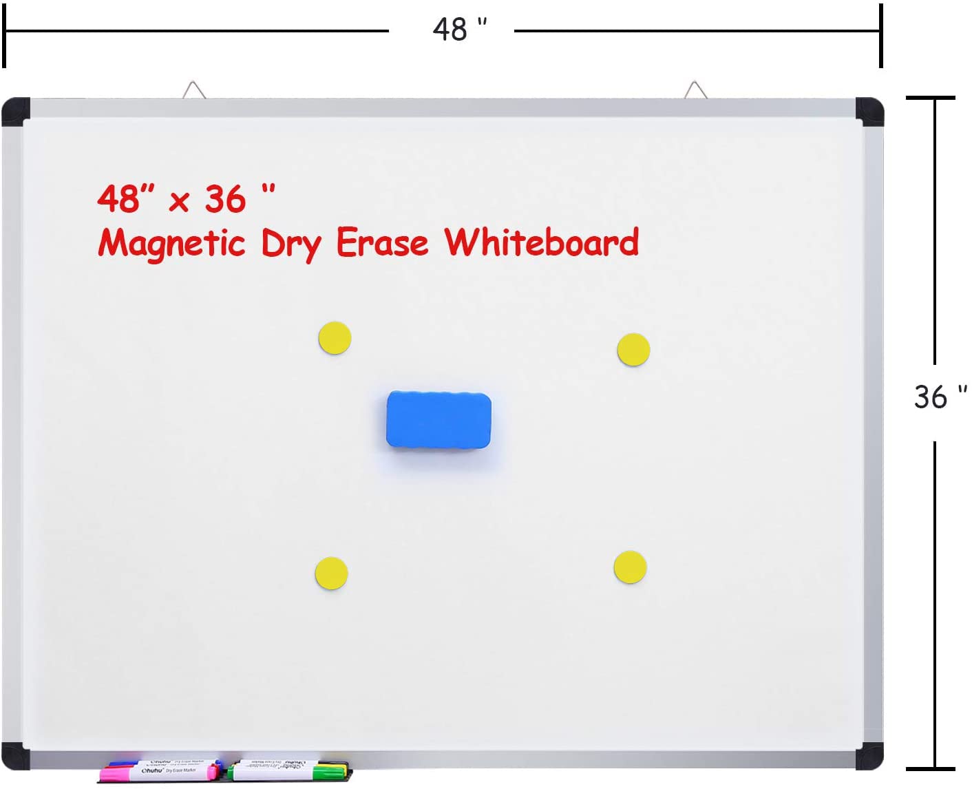 48" x 36" Dry Erase Board, Ohuhu Magnetic Large Whiteboard (1)