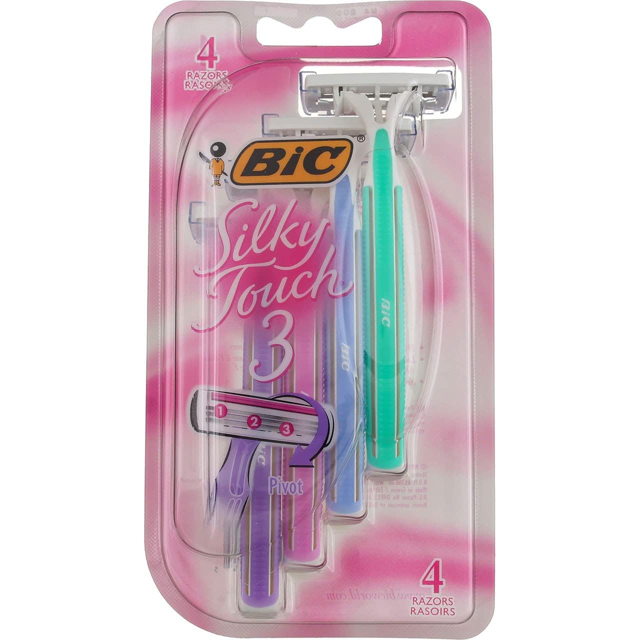 Bic Silky Touch 3 Pivot Shavers 4 ct (Pack of 6)