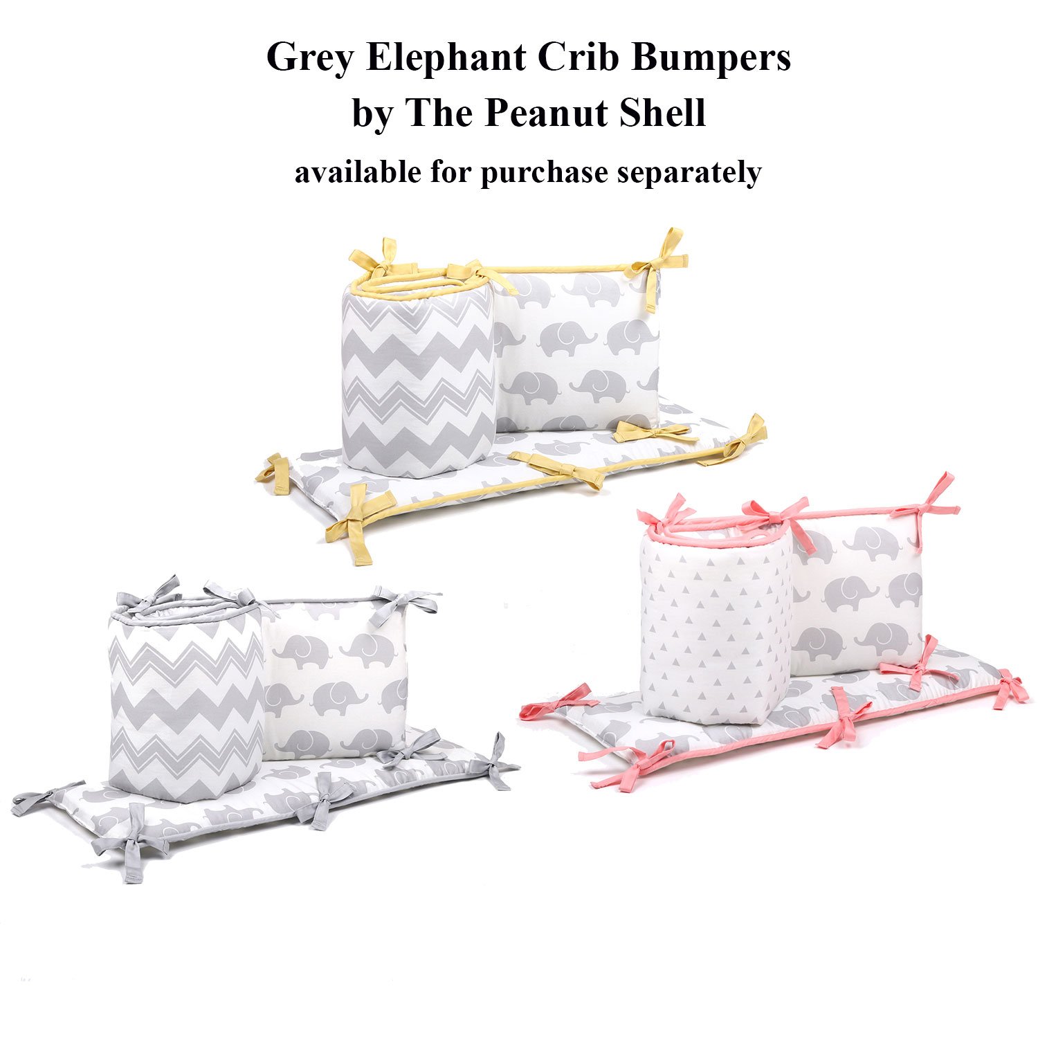 Grey Elephant Fitted Crib Sheet - 100% Cotton Baby Girl and Boy Jungle Animal Theme Nursery and Toddler Bedding