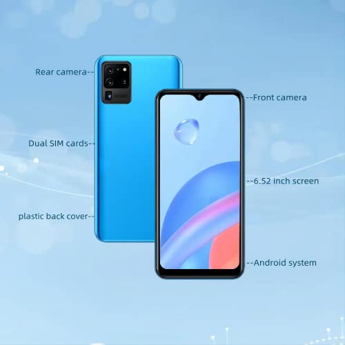 aderroo Unlocked Phone, HOT12Play 6.52-inch Screen,Supports The Dual SIM Card Frequency Band of 3GWCDMA : 850/2100MHZ,Unlocked Cell Phone,1G RAM 8G ROM,Android Smartphone(Black
