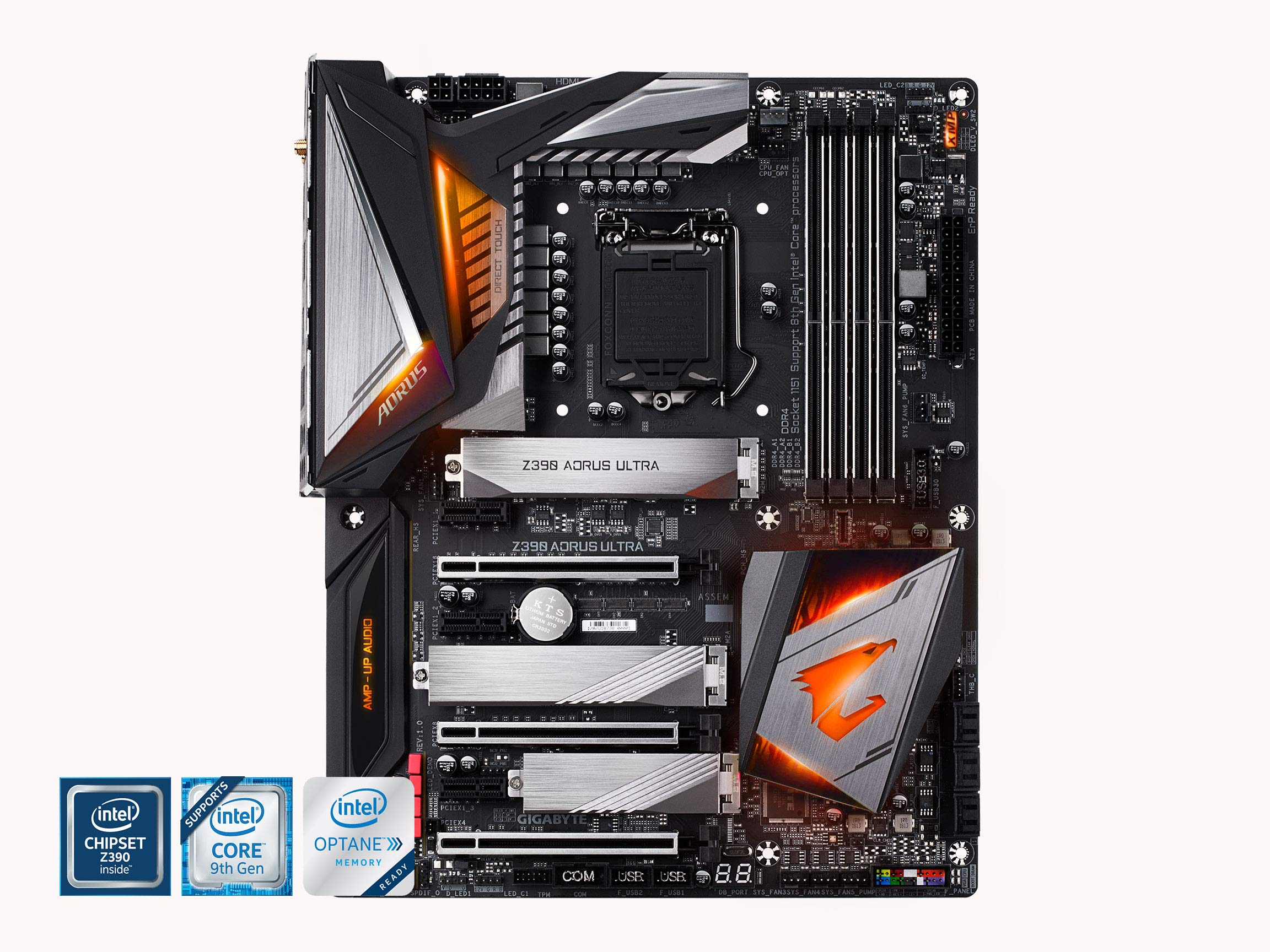 GIGABYTE Z390 AORUS ULTRA (Intel LGA1151/Z390/ATX/3xM.2 Thermal Guard/Onboard AC Wi-Fi/RGB Fusion/Gaming Motherboard)