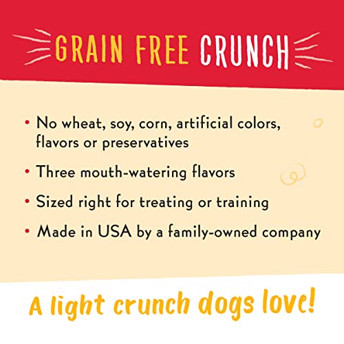Charlee Bear Crunch Chicken, Pumpkin & Apple Flavor Dog Treat and Snack (3 Pack) 8 oz Each
