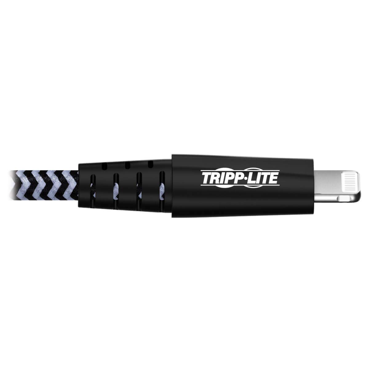 Tripp Lite Heavy Duty USB to Lightning Charging & Data Cable, Heavy Duty with Braided Jacket, MFi Certified for Apple iPhone, iPad & iPod - 6 Feet / 1.8 Meters, 2-Year Warranty (M100-006-HD)