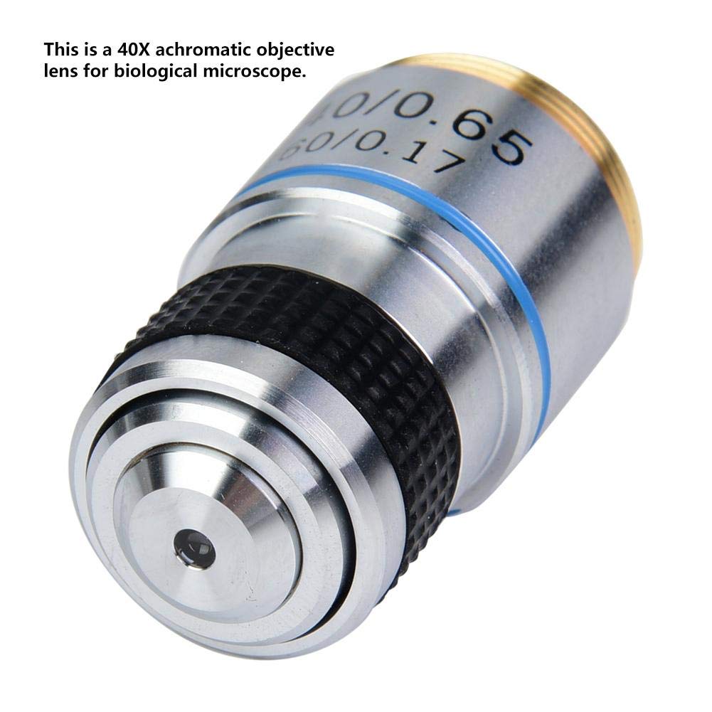 Microscope Lens,40X 185 Biological Microscope Achromatic Objectives Lens 160/0.17 5×5×5cm Eliminate Unwanted Reflections