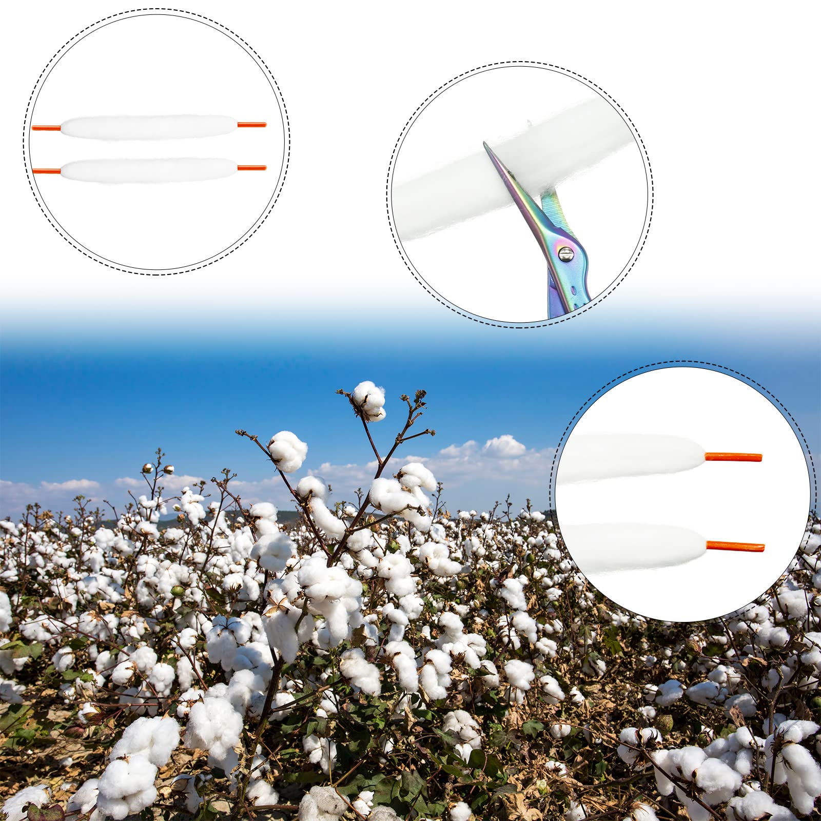 90 Pieces Organic Shoelace Style Organic with Wicking Material Preloaded Shoe Lace for DIY Lovers (Orange, White, Black)