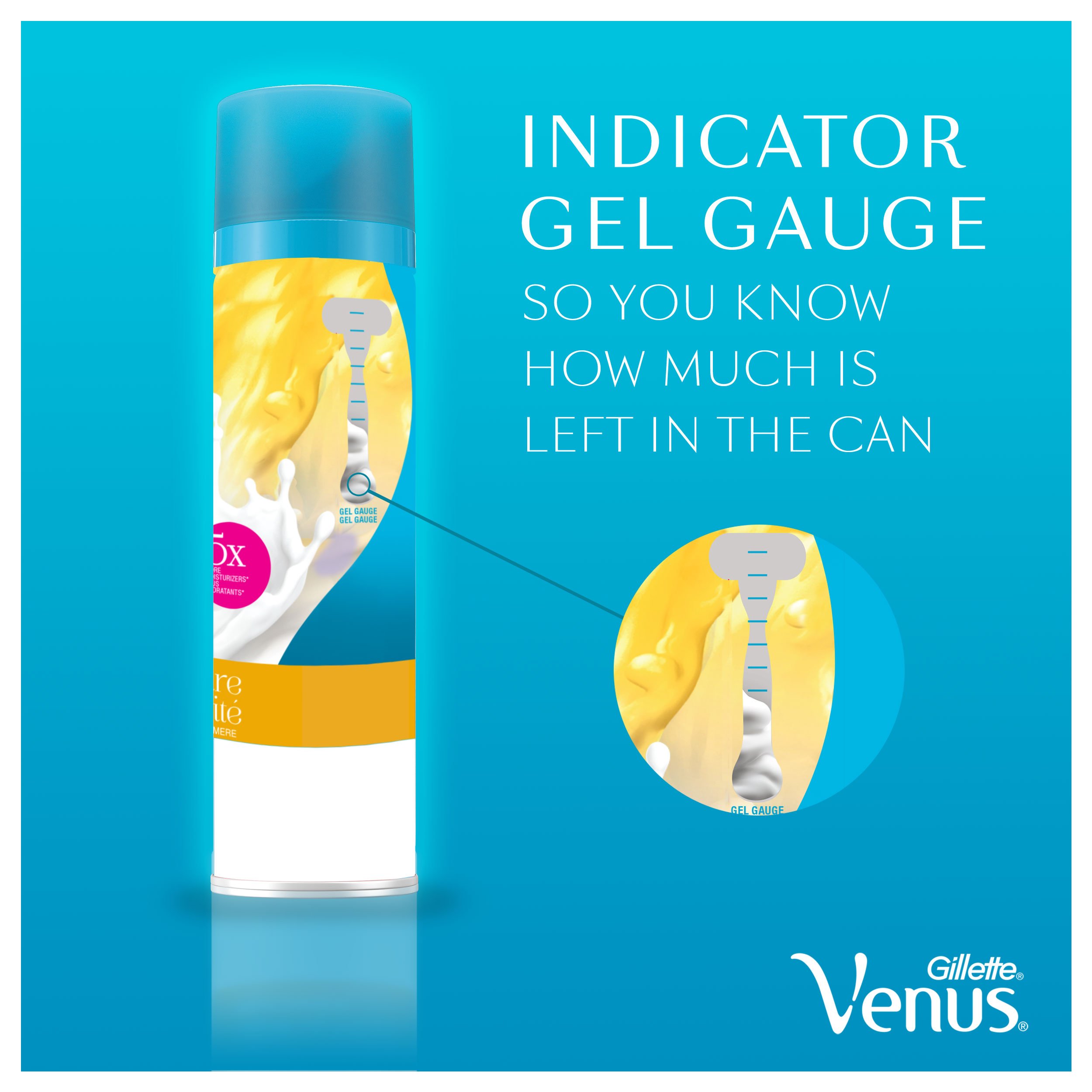 Gillette Venus with Olay UltraMoisture Vanilla Cashmere Women’s 6oz Shave Gel - Pack of 6