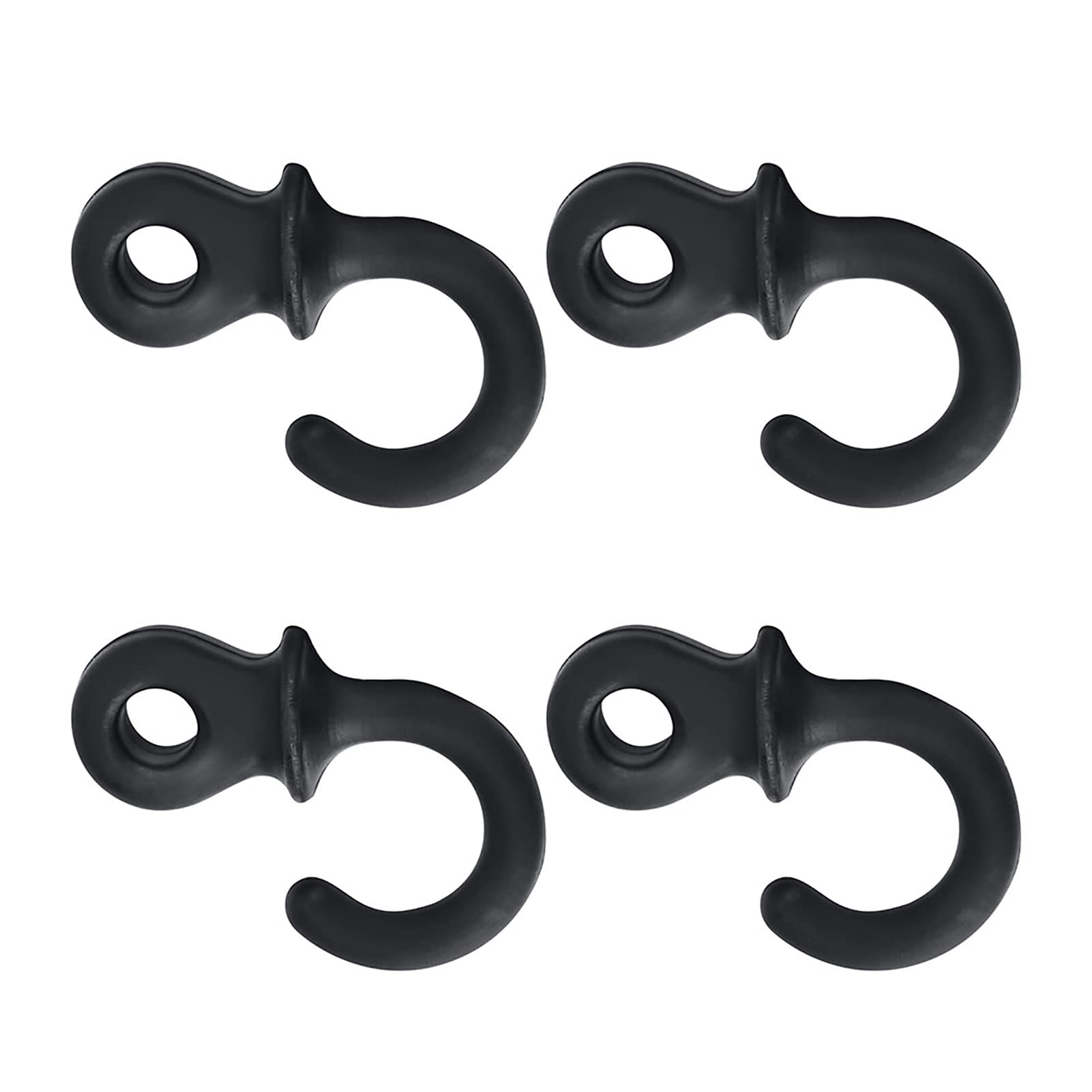 4Pcs Tail Silencers, Rubber Archery String Stabilizer for Compound Bow String Stabilizer Vibration Damper Shock Absorber(Black)