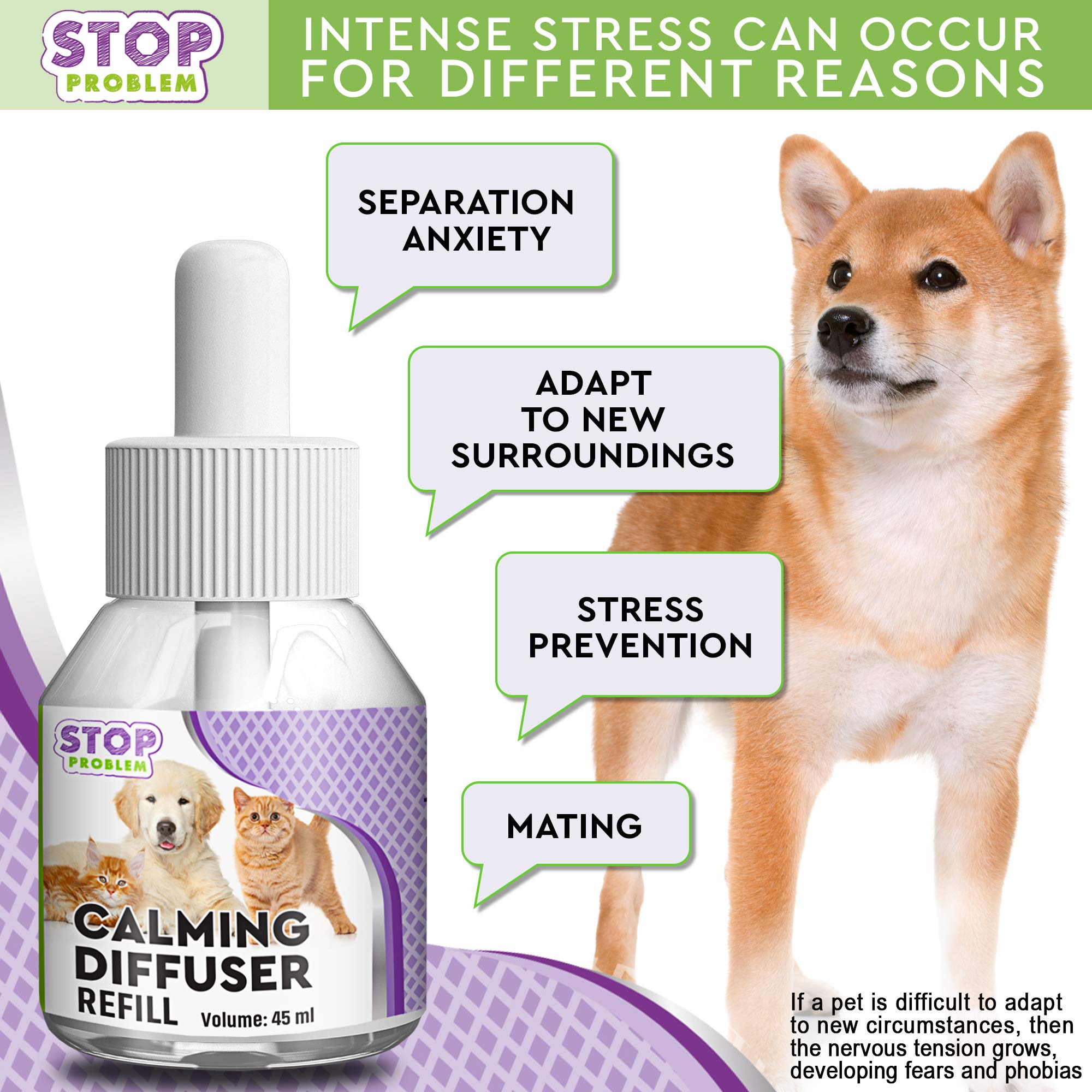 Beloved Pets Pheromone Calming Diffuser Refill 2 Pack for Cats with Long-Lasting Relax Effect - Enhanced Formula of Anxiety Relief - Stress Prevention for Pets (Diffuser not Included)