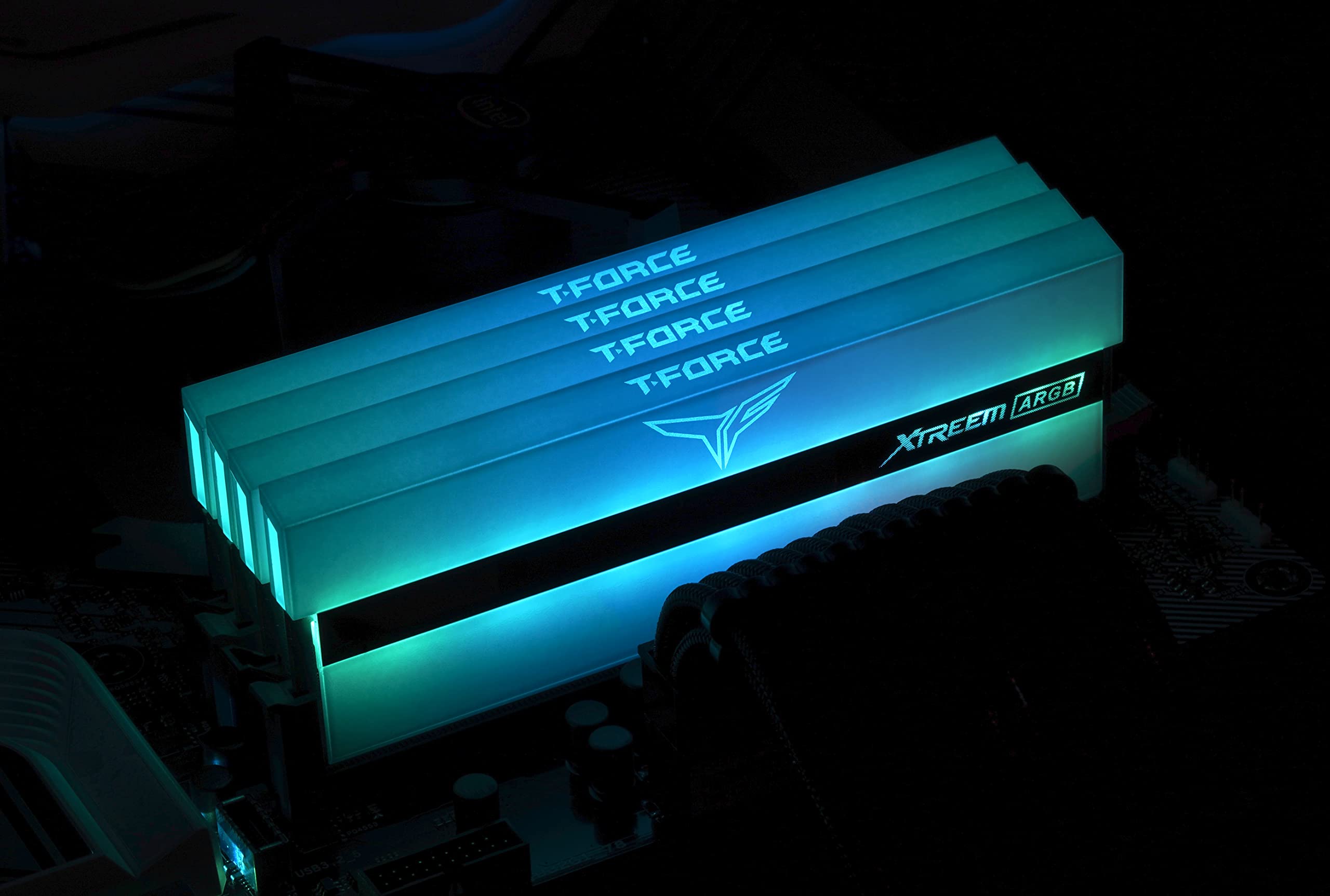 TEAMGROUP T-Force XTREEM ARGB 3600MHz CL14 32GB (2x16GB) PC4-28800 Dual Channel DDR4 DRAM Desktop Gaming Memory Ram (White) - TF13D432G3600HC14CDC01