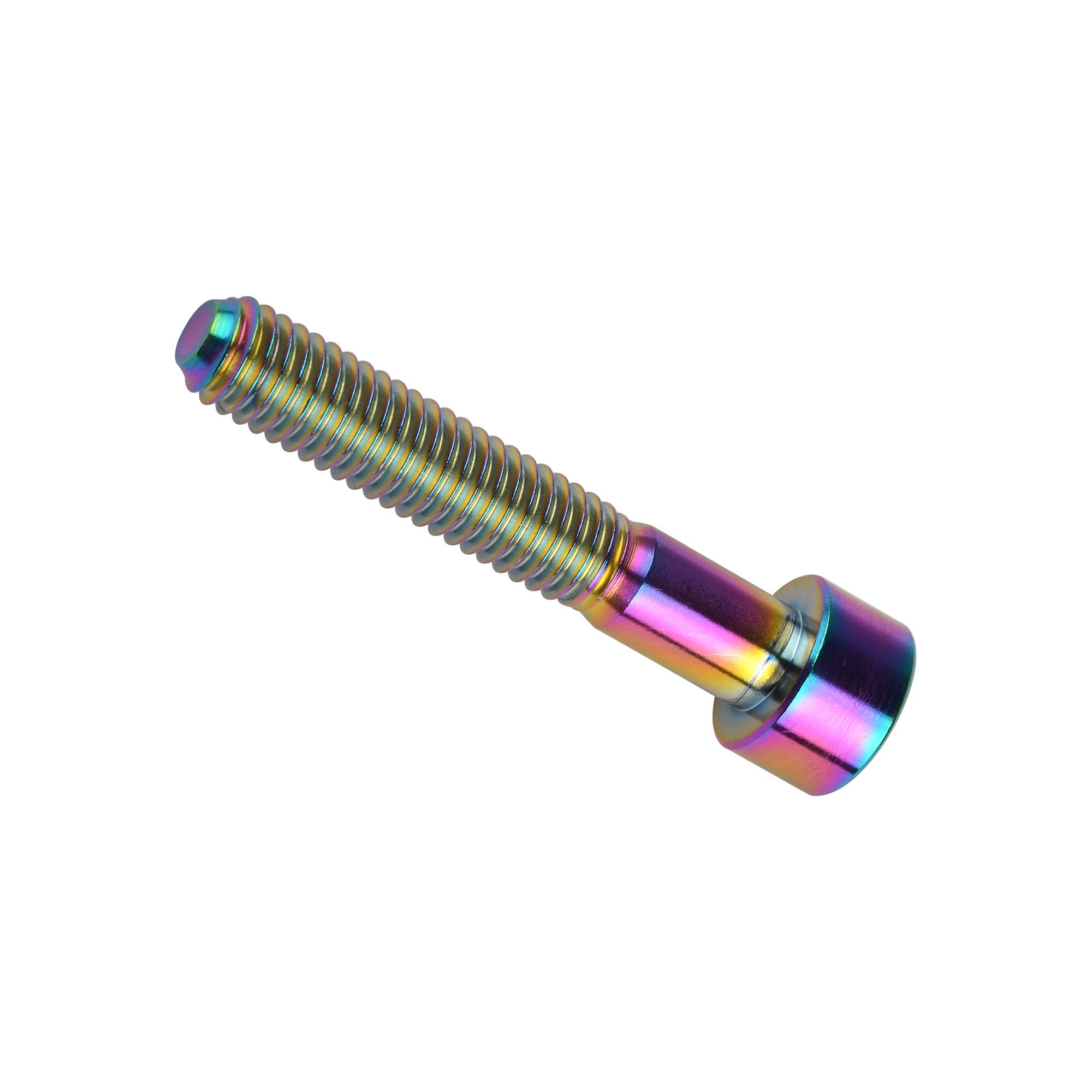 Wanyifa Titanium Ti M6x10 15 18 20 25 30 35 40 45 50 55 60 65mm Socket Allen Hex Bolt Pack of 4 (M6x40mm, Ranibow)