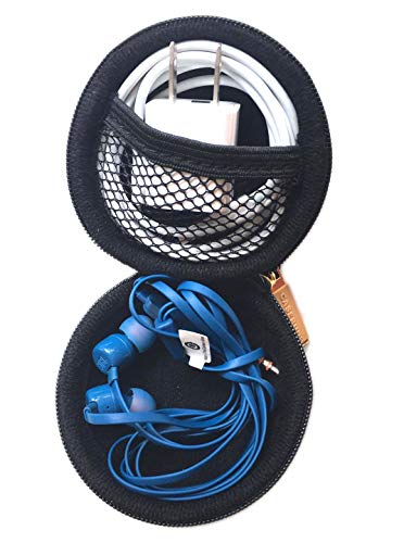 CASEBUDi Round Earbud and Phone Charger Storage Case with Carabiner | Limited Edition Gold Ballistic Nylon