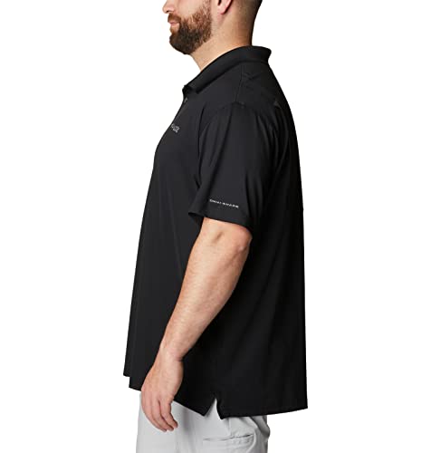 Columbia Men's PFG Skiff Cast Polo Shirt, Breathable, UV Protection Black