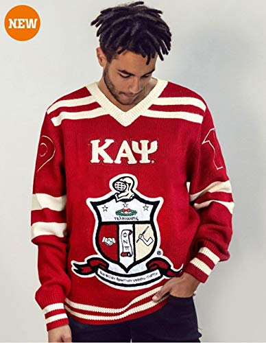 Kappa Alpha Psi M4 V-Neck Sweater [XL] Crimson Red