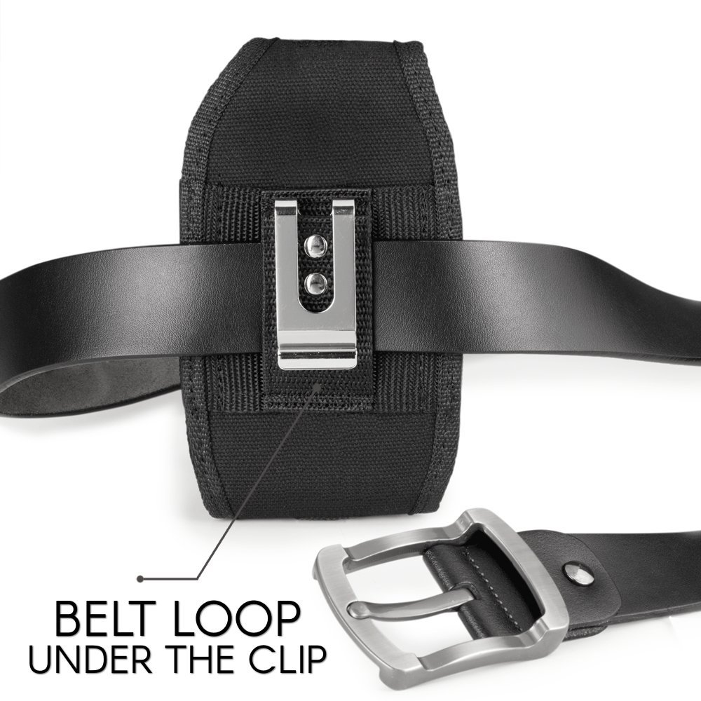 AGOZ Large Scanner Holster, Rugged Vertical Case Pouch for Zebra TC75x, TC75, TC70x, TC70, TC72, TC77, M60, MC65, MC67 Mobile Computer Handheld Barcode Scanner Holder with Metal Belt Clip, Belt Loops