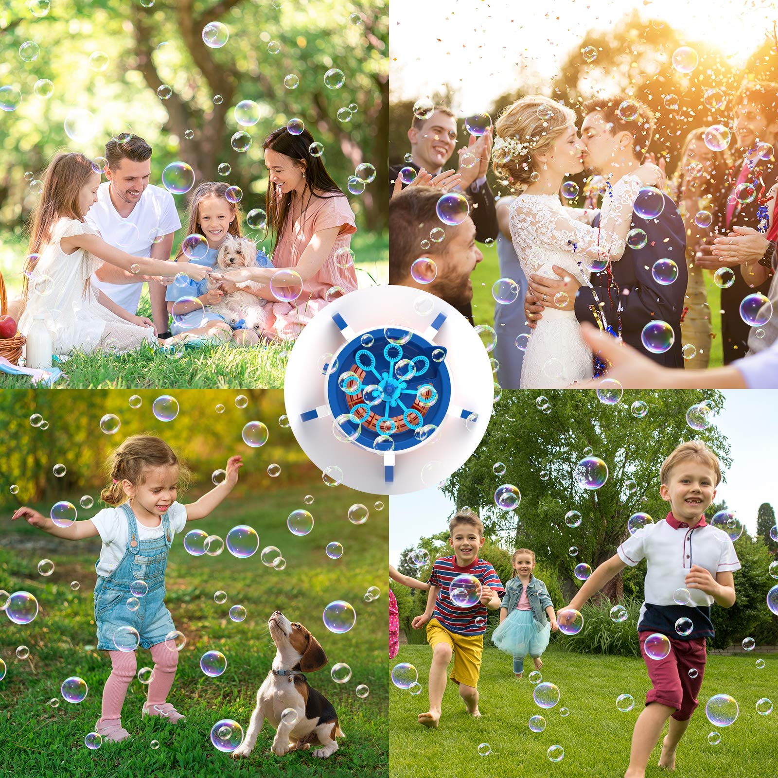 Bubble Machine, Space Rocket Bubble Machine for Toddlers, Kids, 3000+ Bubbles/min Electric Automatic Bubble Maker Blower Outdoor Gifts Bubbles Toys for Age 3-8 Year Old Boys, Girls, Baby Bath, Parties