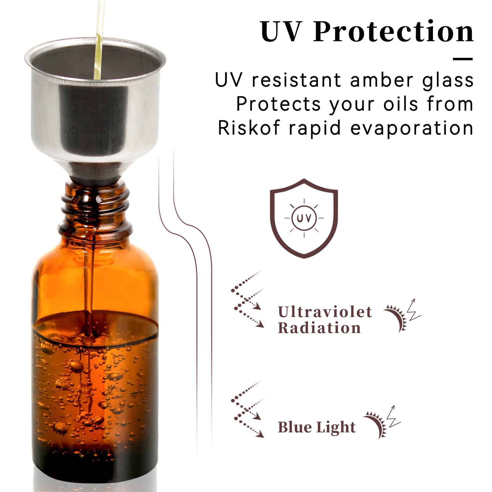 6Pcs 2 oz Dark Amber Dropper Bottles, 60ml Glass Tincture Bottles with Dropper, 1 Funnels, 2 Nozzles, 1 Long Plastic Dropper, 2 Bottle Caps, 2 Labels, Eye Dropper Bottle for Liquids, Essential Oils