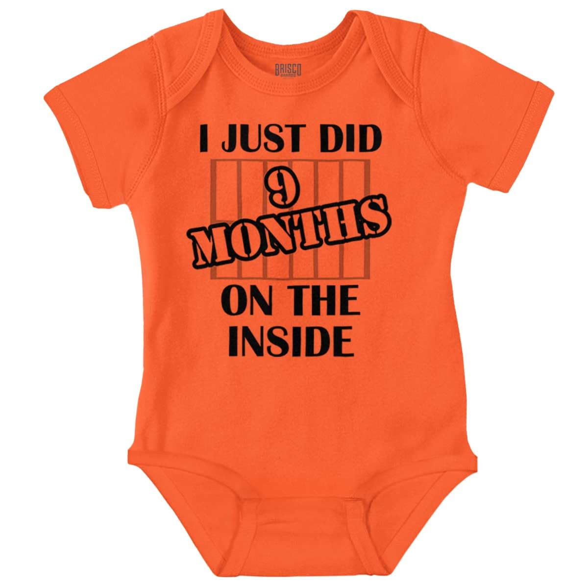 Brisco Brands Just Did 9 Months On The Inside Baby Romper Boys or Girls