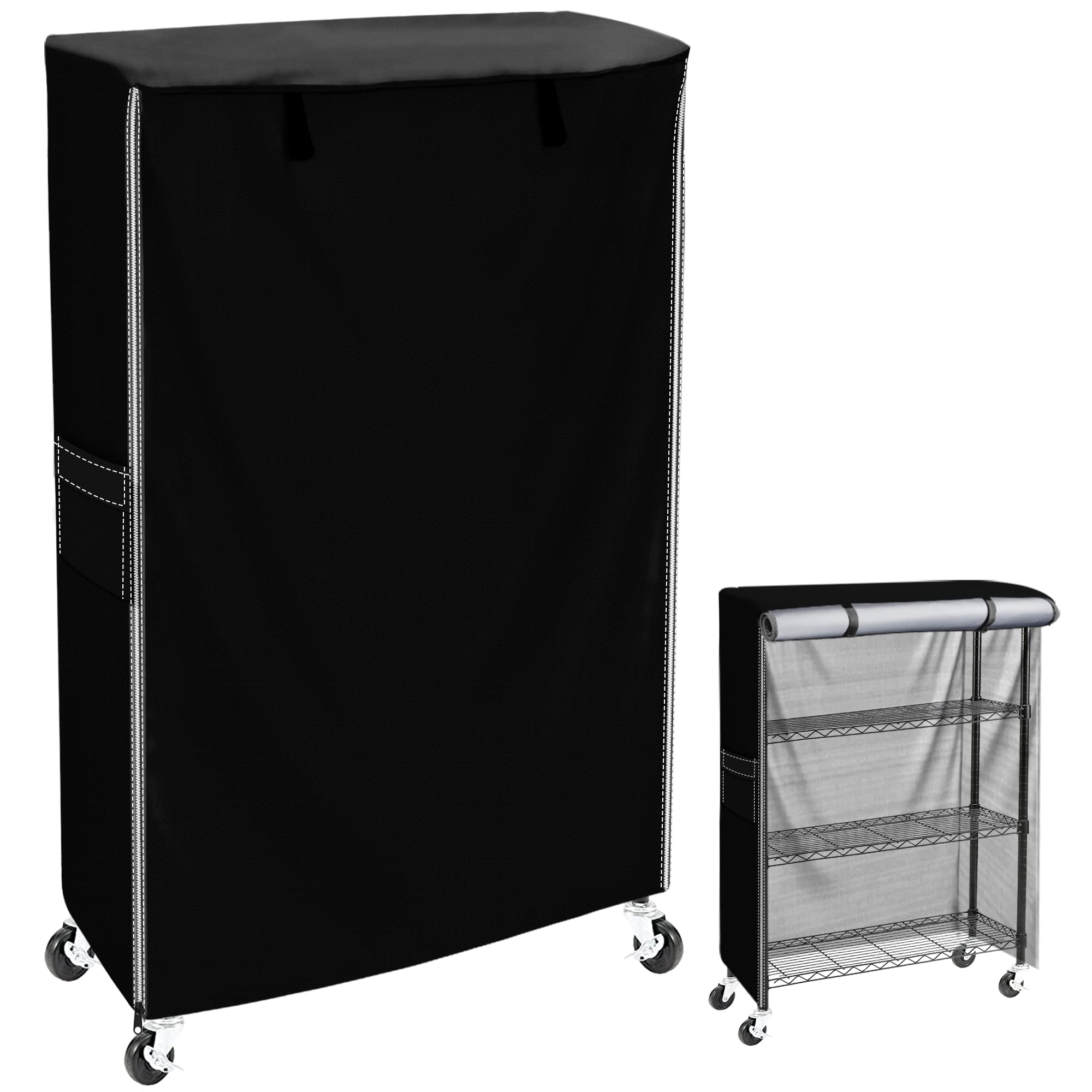 MOLLYAIR Wire Shelf Cover - Transform Your Space with Our Light-Blocking and Dust-Proof Cover for Pantry and Greenhouse Shelving,36"W×14"D×54"H 