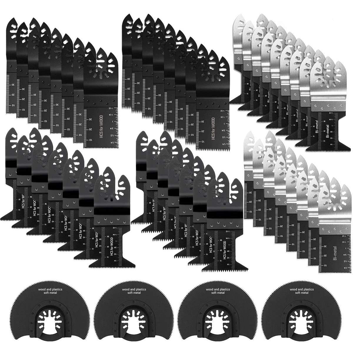 50 PC Oscillating Tool Blades LIGHTIMETUNNEL Multitool Blades Universal Metal Wood Plastic Cutting Saw Blade Fit Dewalt Milwaukee Dremel Chicago Rockwell Fein Bosch Multimaster Makita