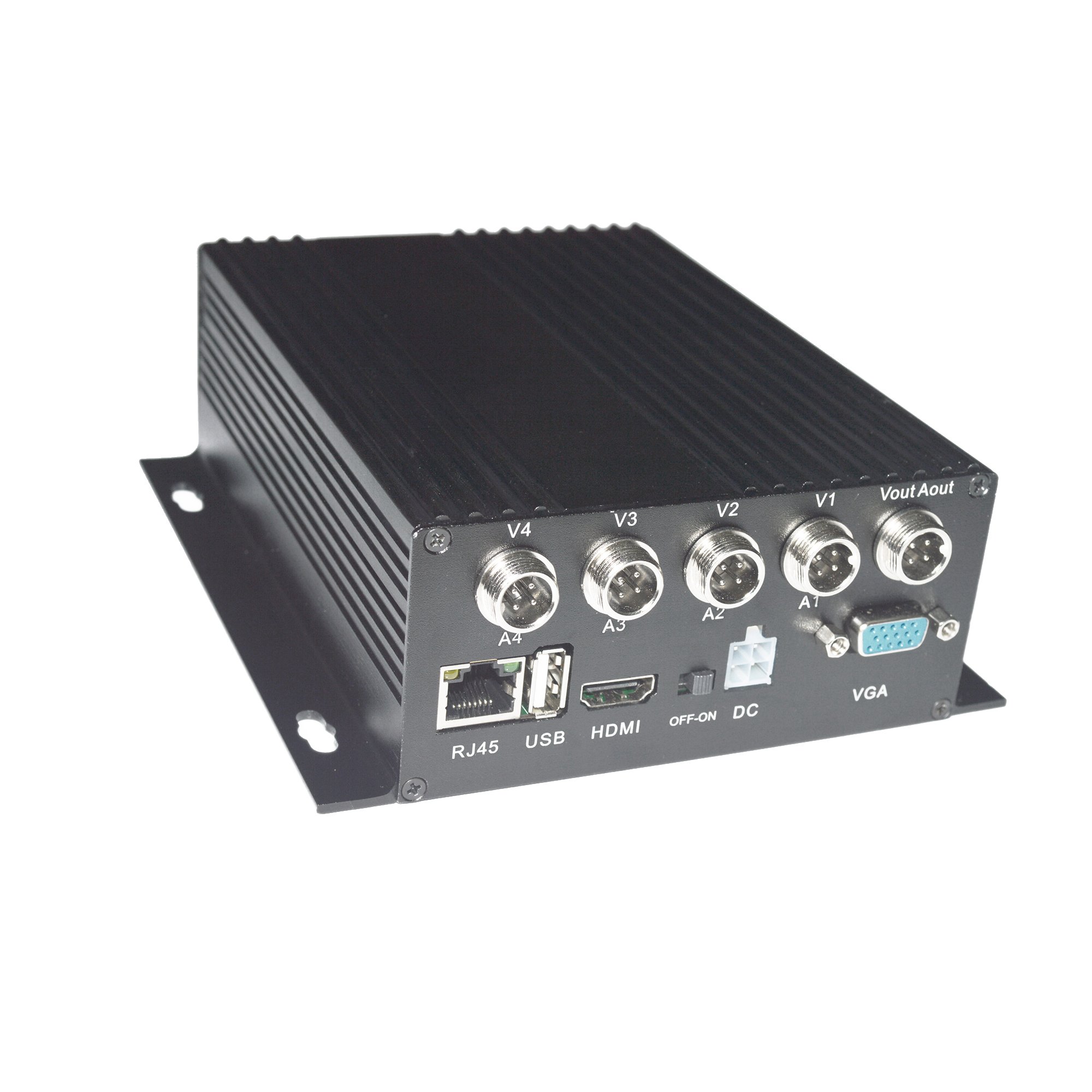 4ch channel AHD 720P mini metal real-time video audio surveillance recording system car black box mobile DVR
