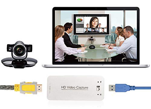 Video Capture Card, HDMI to USB 3.0 Capture Card, Analog Video Capture Dongle Device, Full HD 1080p 60FPS Live Streaming and Recording for Switch PS5 PS4 Xbox, Compatible with Windows Linux Mac OS